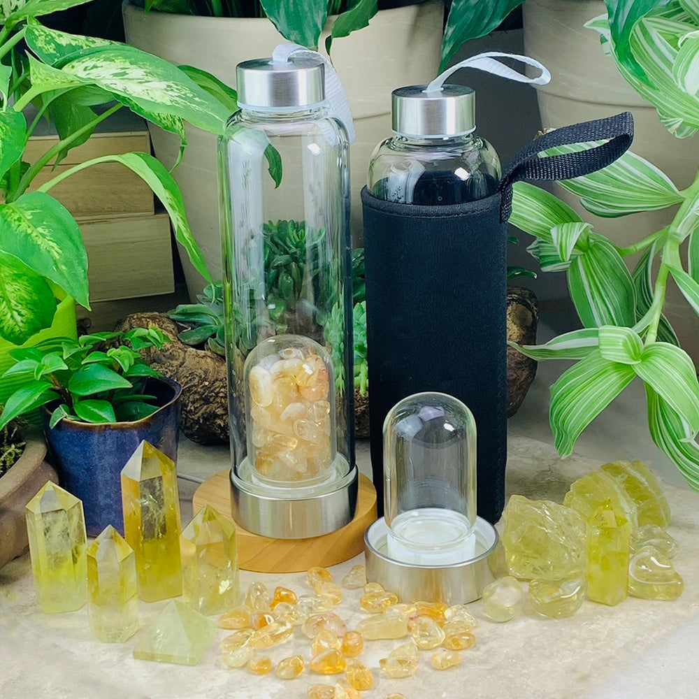 Brazilian Citrine Gem Pod Water Bottle 💧 – Spirit Magicka