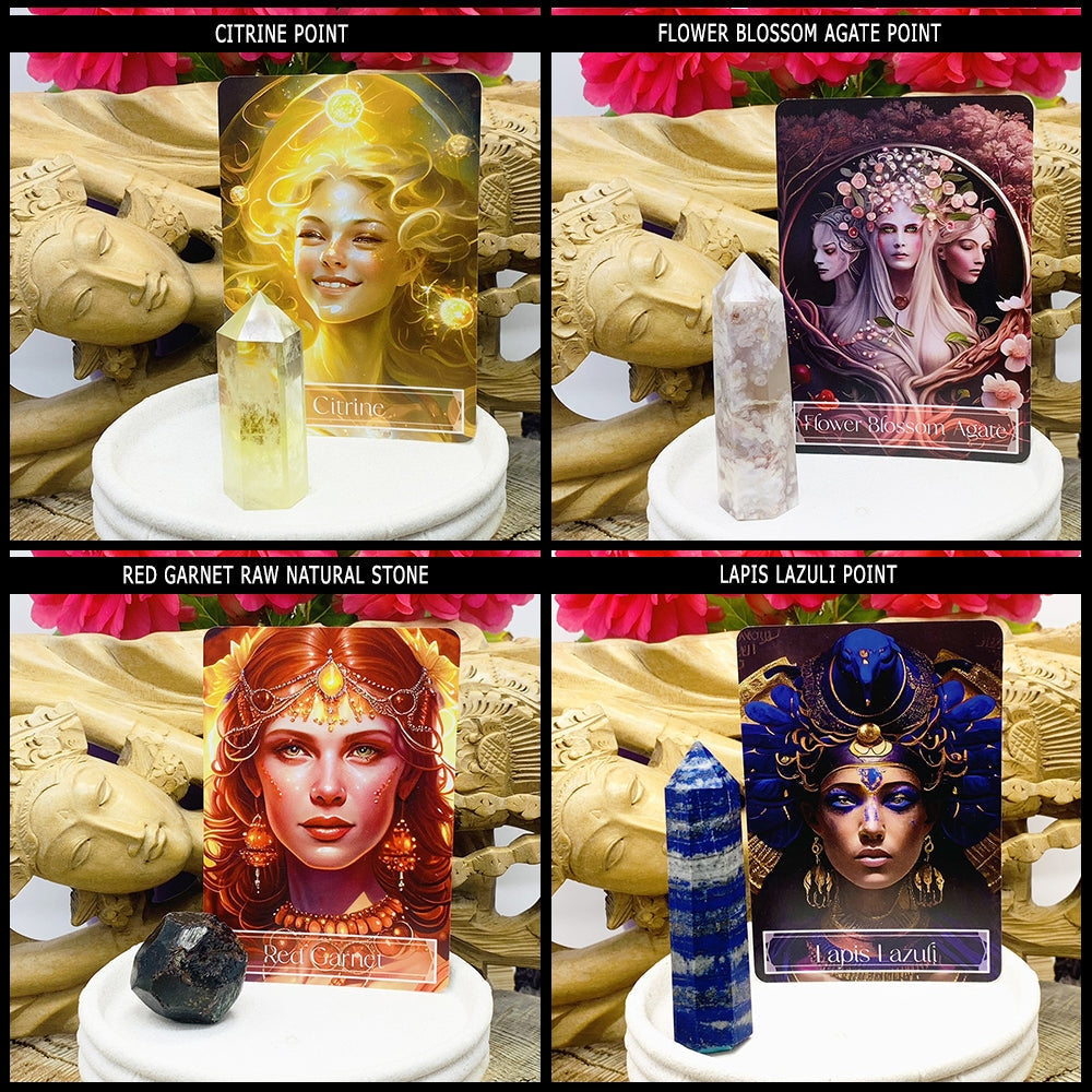Sacred Feminine Awakening Oracle Cards & 13 Crystal Altar Set – Spirit ...