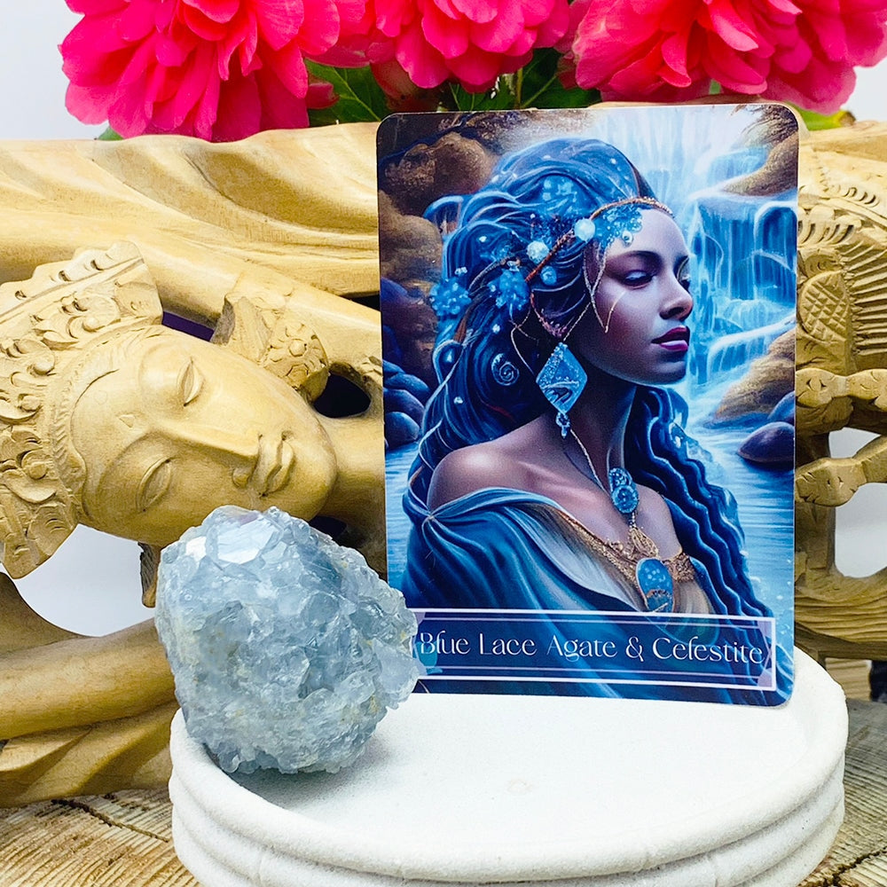 Sacred Feminine Awakening Oracle Cards & 13 Crystal Altar Set – Spirit ...