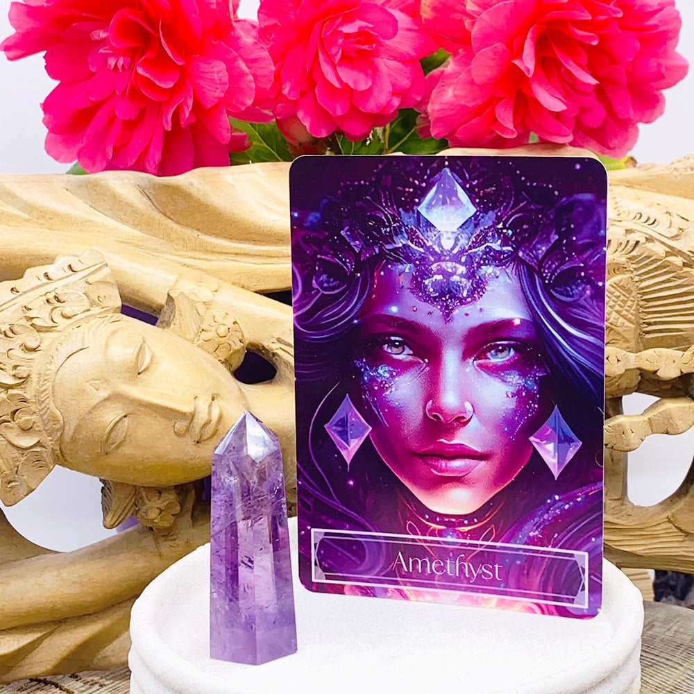 Sacred Feminine Awakening Oracle Cards & 13 Crystal Altar Set – Spirit ...