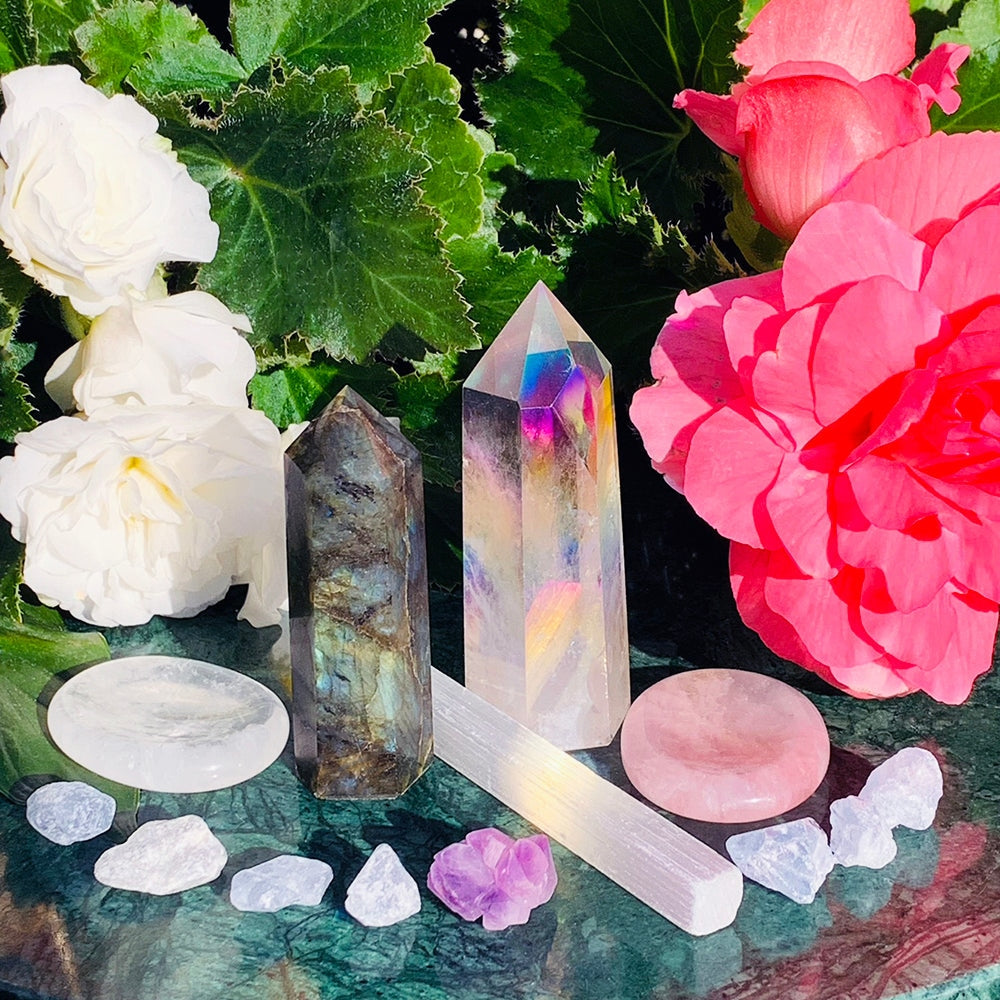 13-Piece Crystal Peaceful Sleep Pocket Kit + Velvet Pouch – Spirit Magicka