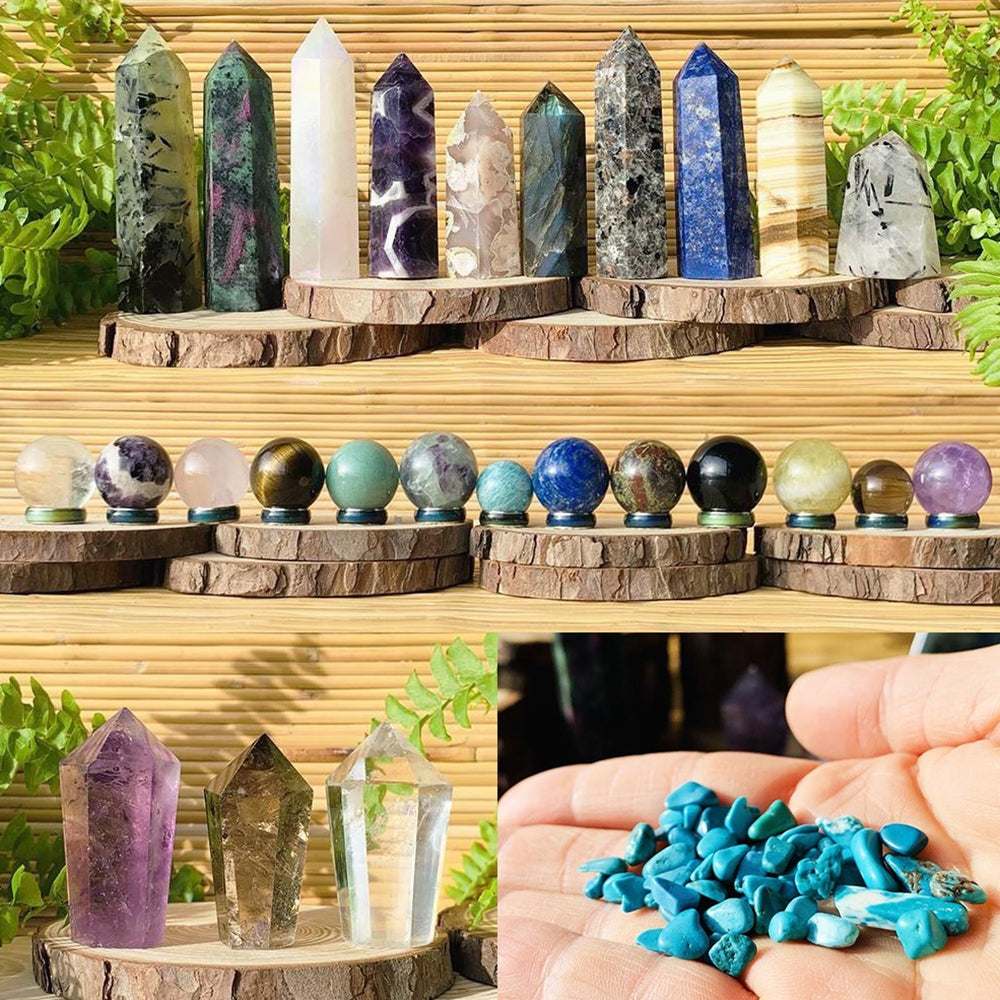 27-Piece Crystal Generator & Sphere Kit with Flash Labradorite – Spirit ...