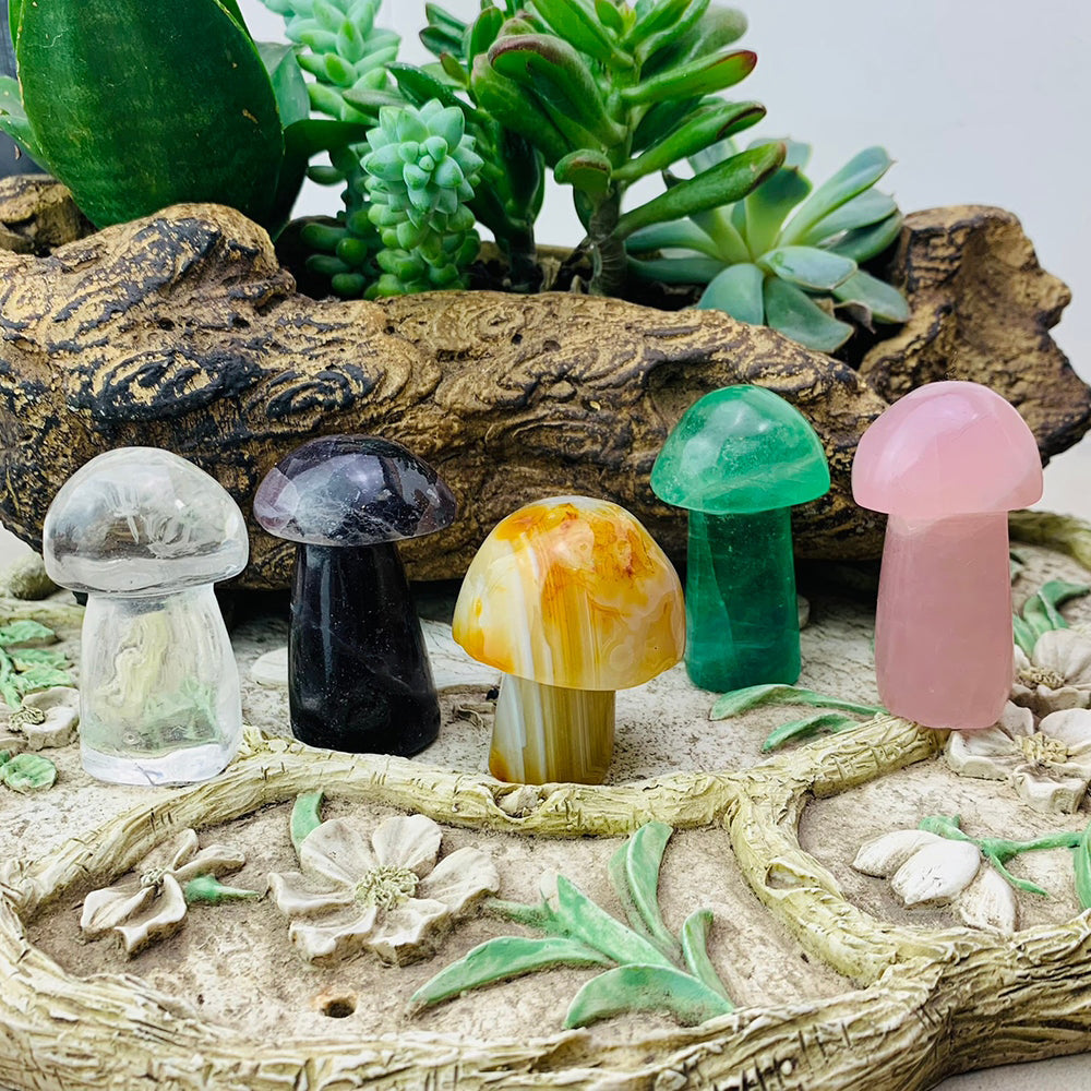 5-Piece Gemstone Mushrooms Kit – Spirit Magicka