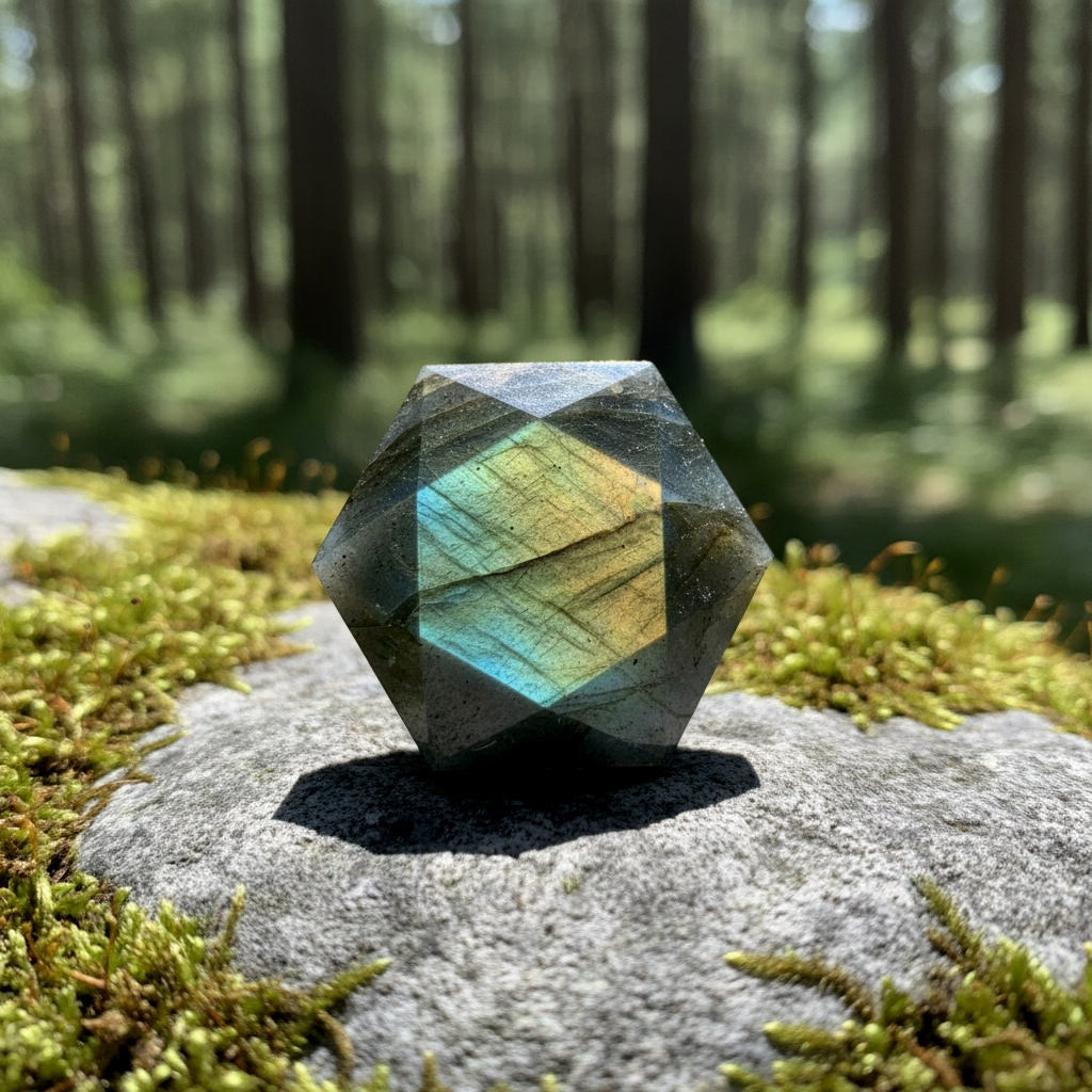 Labradorite Sacred Geometry Faceted Crystal – Spirit Magicka
