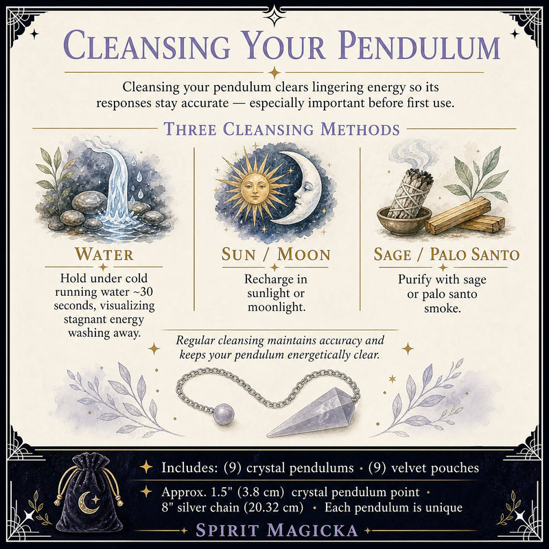 9 - Crystals Pendulums Set – Spirit Magicka
