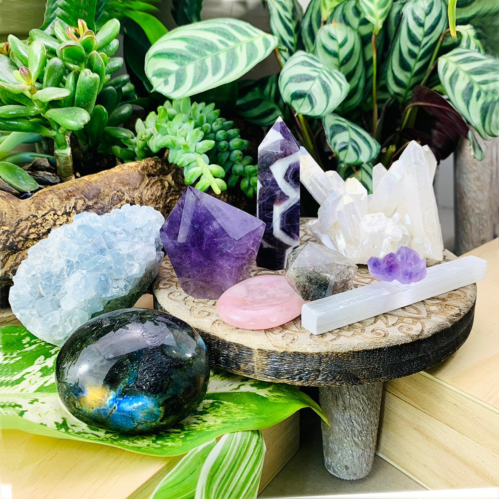 9-Piece Crystal Peaceful Sleep Altar Set – Spirit Magicka
