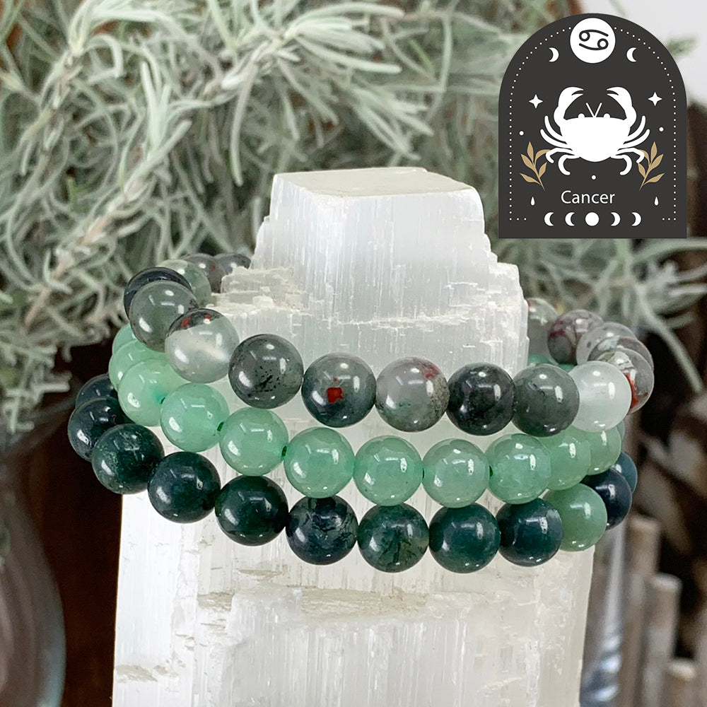 ♋ Cancer - June 21st - July 22nd - Zodiac Astrology Crystal Bracelets ...