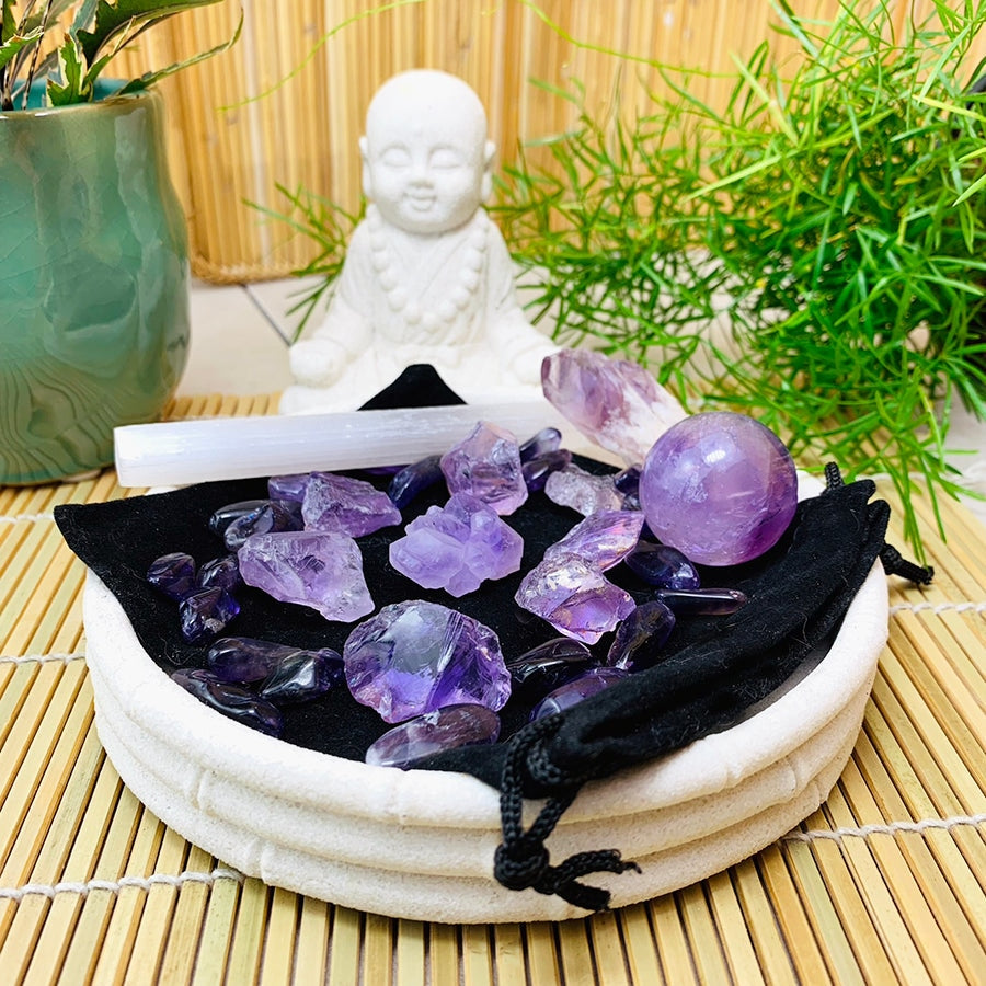 Amethyst Crystal Pouch Bundle – Spirit Magicka