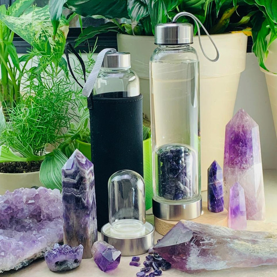 Amethyst Gem Pod Water Bottle 💧 – Spirit Magicka