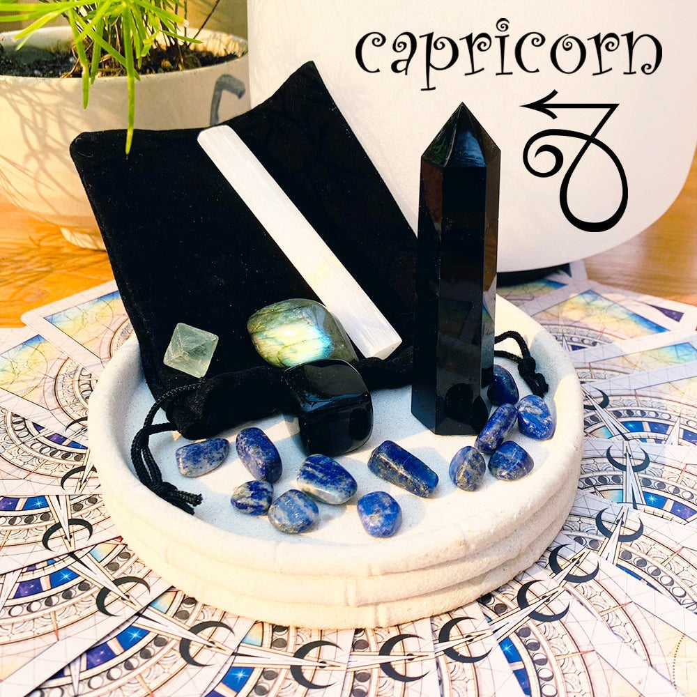 ♑ Capricorn - December 22nd - January 19th - Zodiac Crystal Fusion Set ...