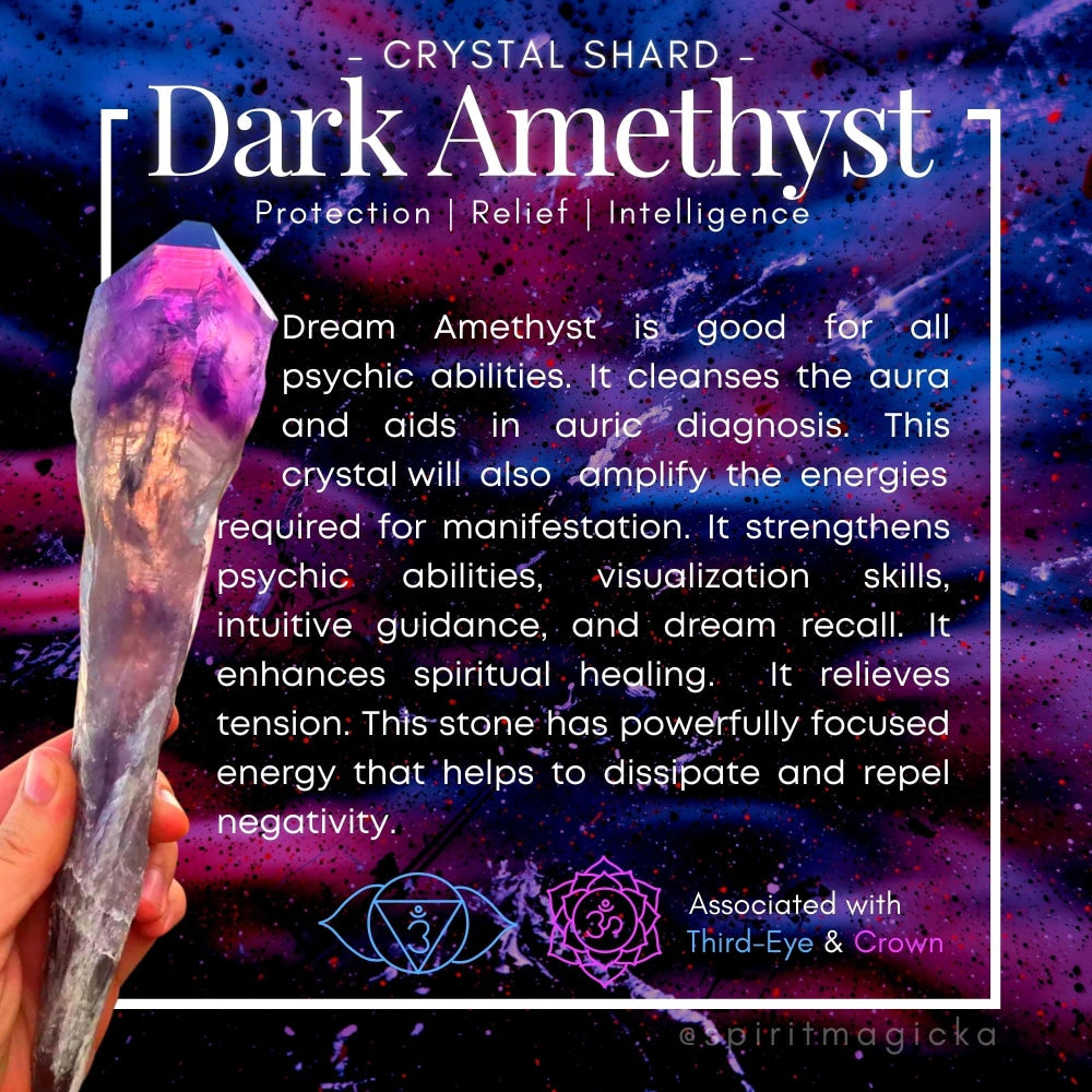Dark Amethyst Crystal Shard (Large) – Spirit Magicka