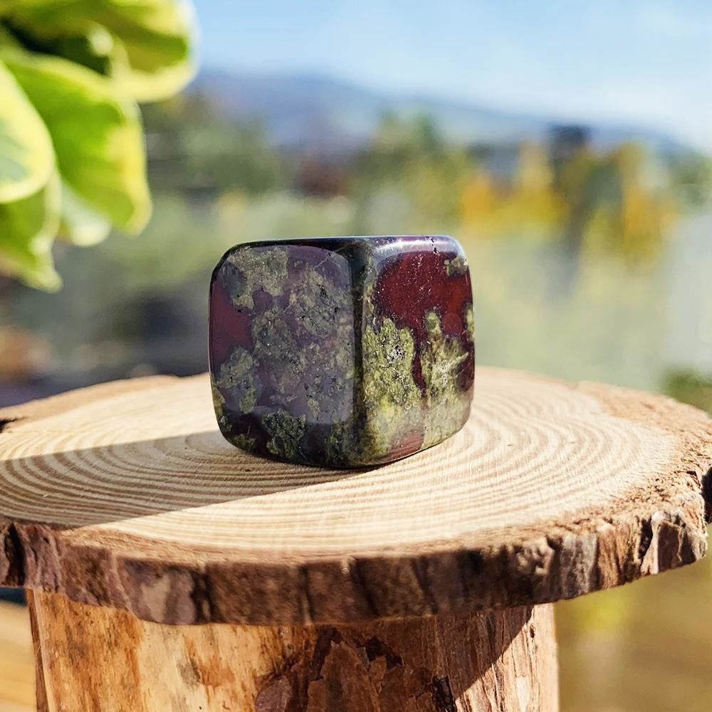 Dragon's Blood Jasper Tumbled Cube – Spirit Magicka