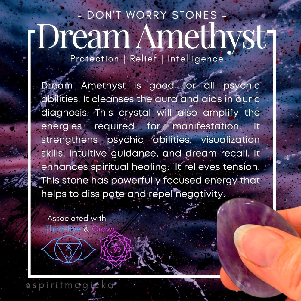 Dream Amethyst Worry Stone – Spirit Magicka