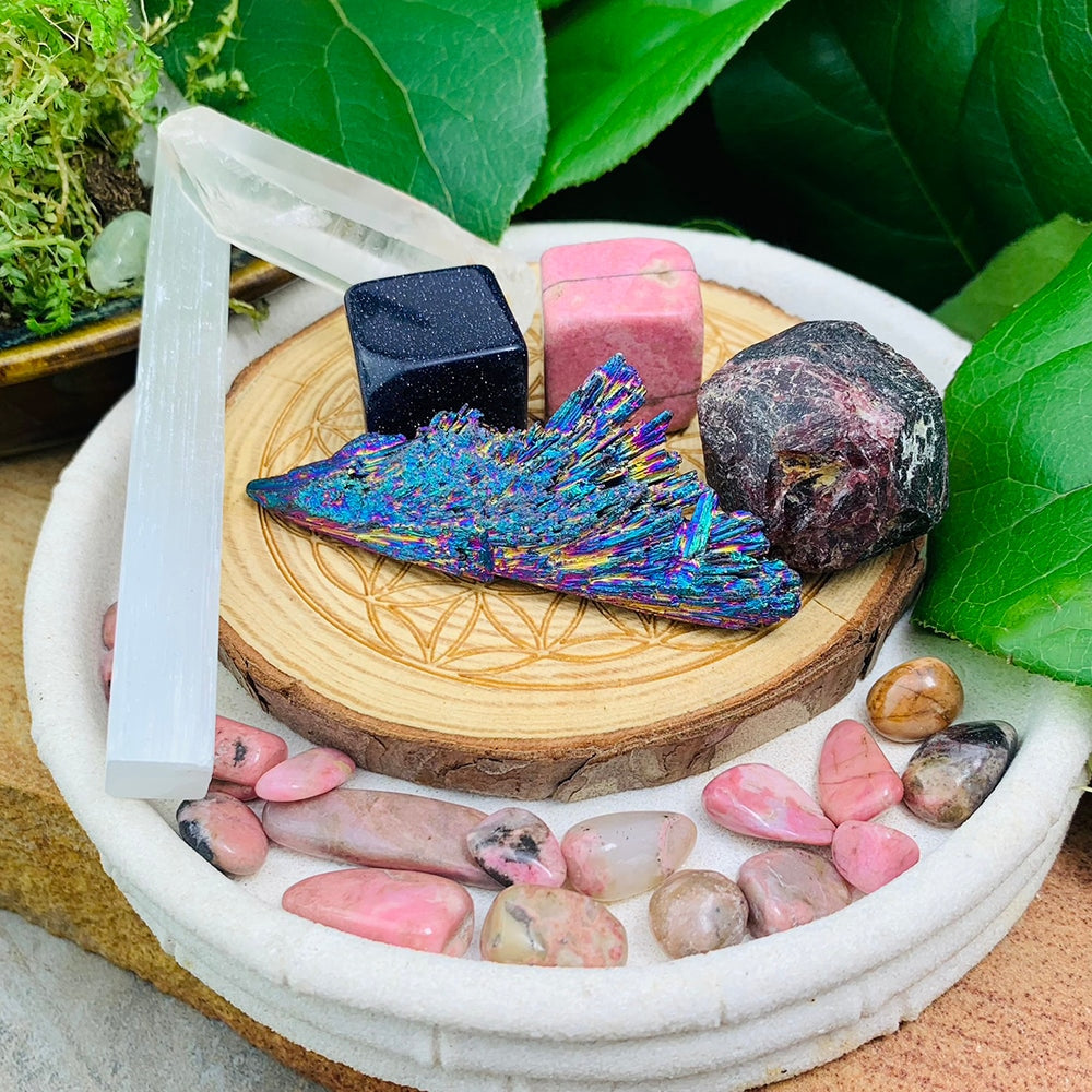 Heart & Soul Crystal Pouch Set – Spirit Magicka