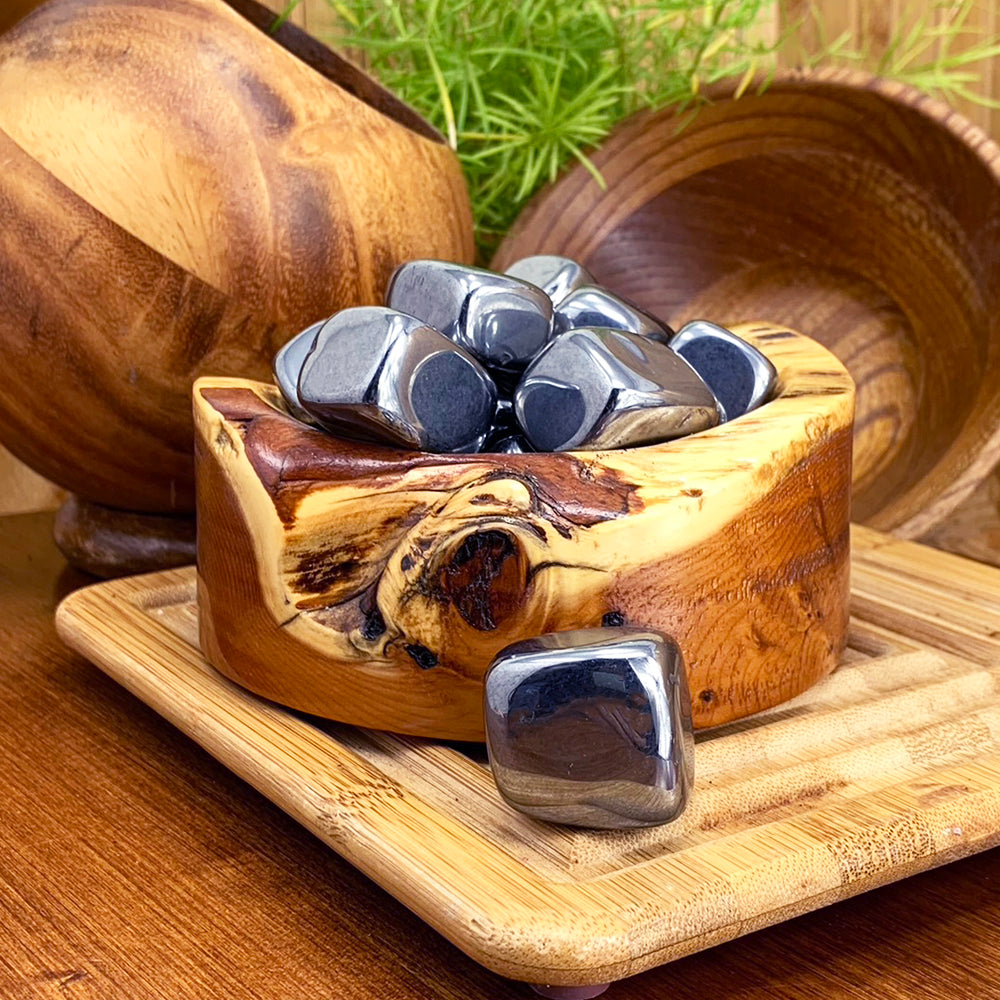 Hematite Tumbled Cube – Spirit Magicka