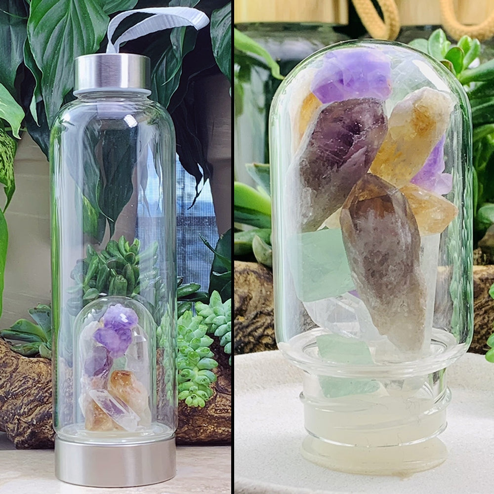 Mixed Crystal Gem Pod Water Bottle – Spirit Magicka