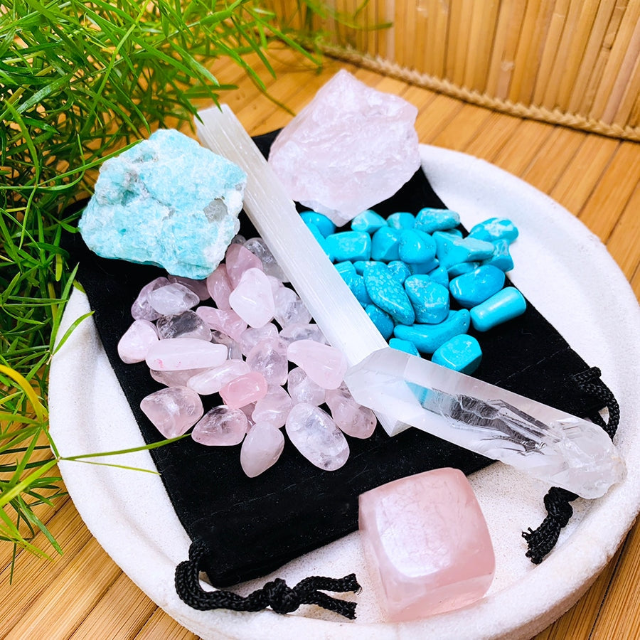 Higher Love Activation Crystal Pouch Set – Spirit Magicka