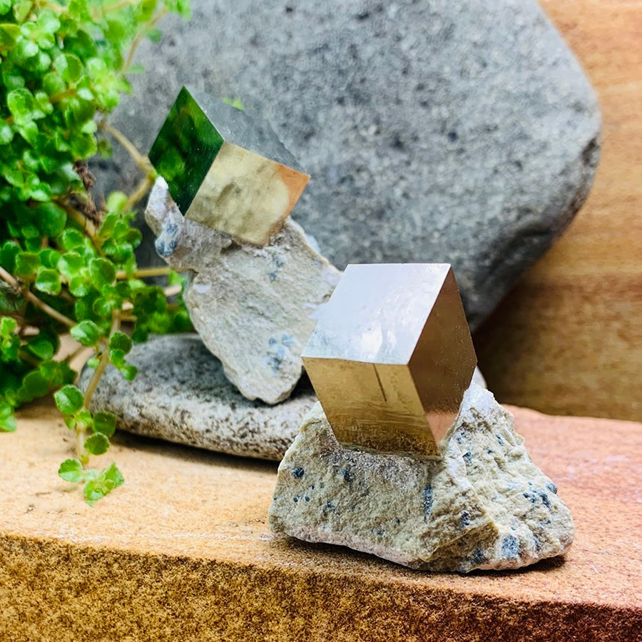 Pyrite Cubes In Matrix (Natural Formed) – Spirit Magicka