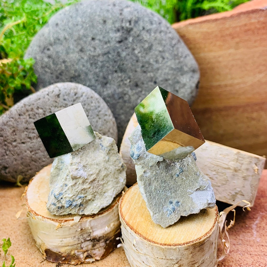 Pyrite Cubes In Matrix (Natural Formed) – Spirit Magicka