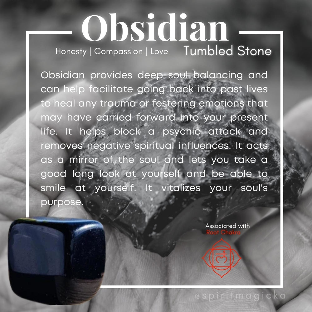 Obsidian Tumbled Cube – Spirit Magicka