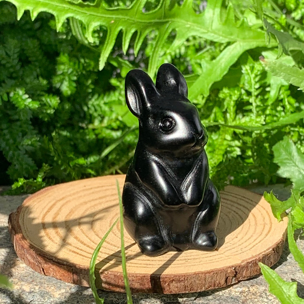 Crystal Animal Spirit Totems: Black Protection Agate Rabbit – Spirit ...