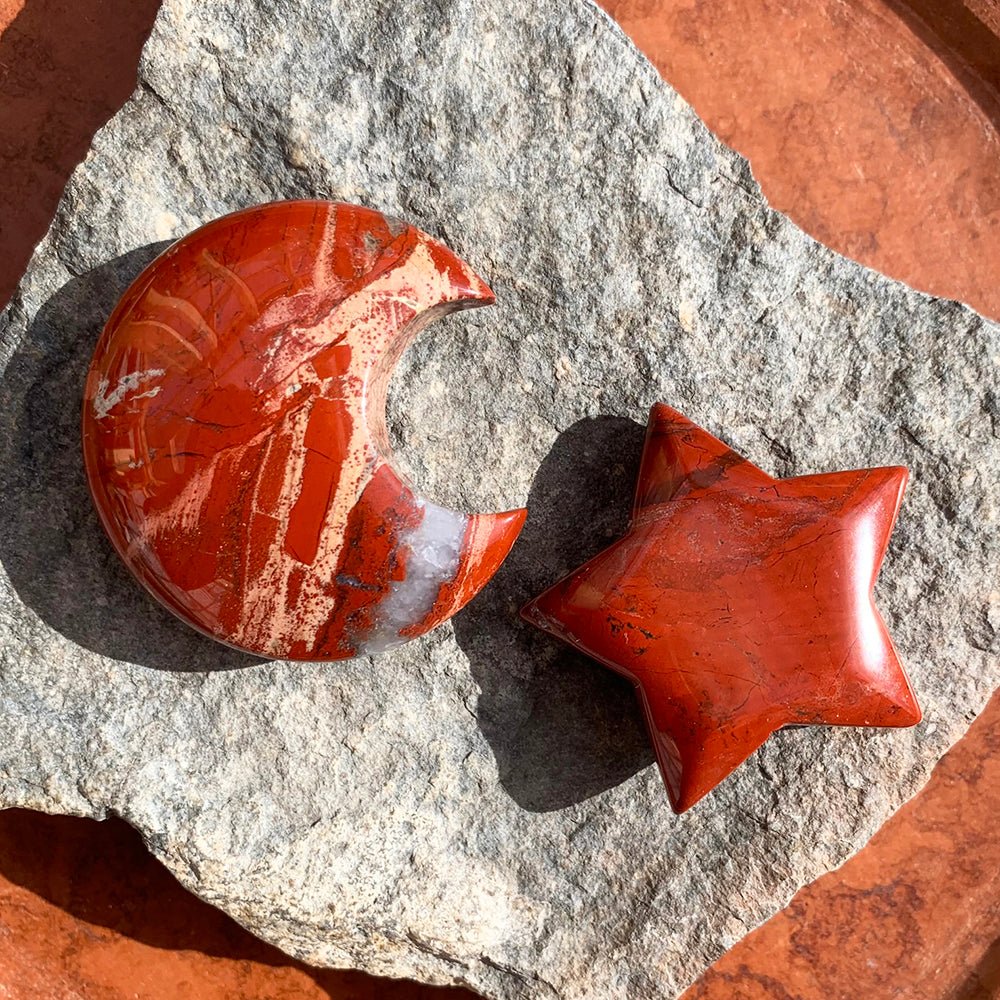 Red Jasper Star + Crescent Moon Set – Spirit Magicka
