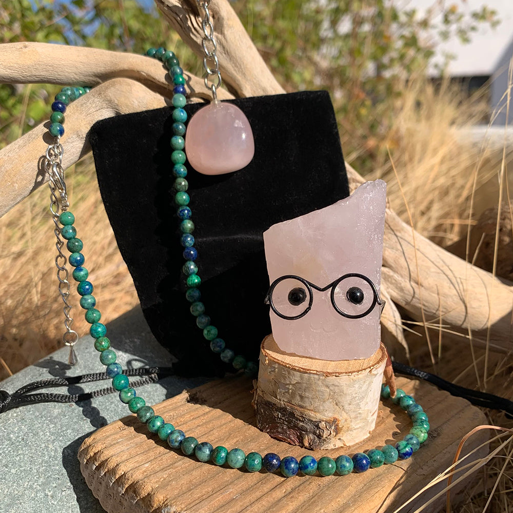 Lumen’s Light – Rose Quartz & Phoenix Lapis Crystal Set – Spirit Magicka