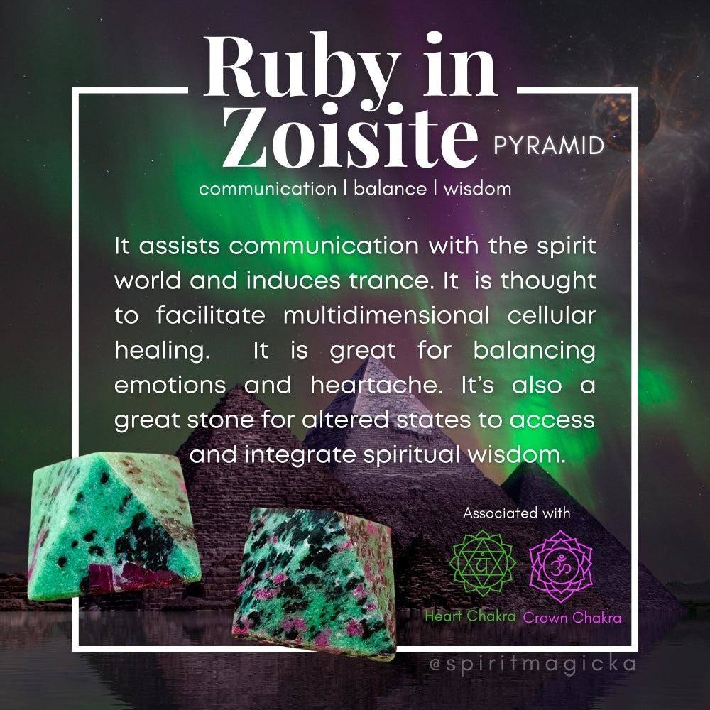 Ruby in Zoisite Pyramid - Small – Spirit Magicka