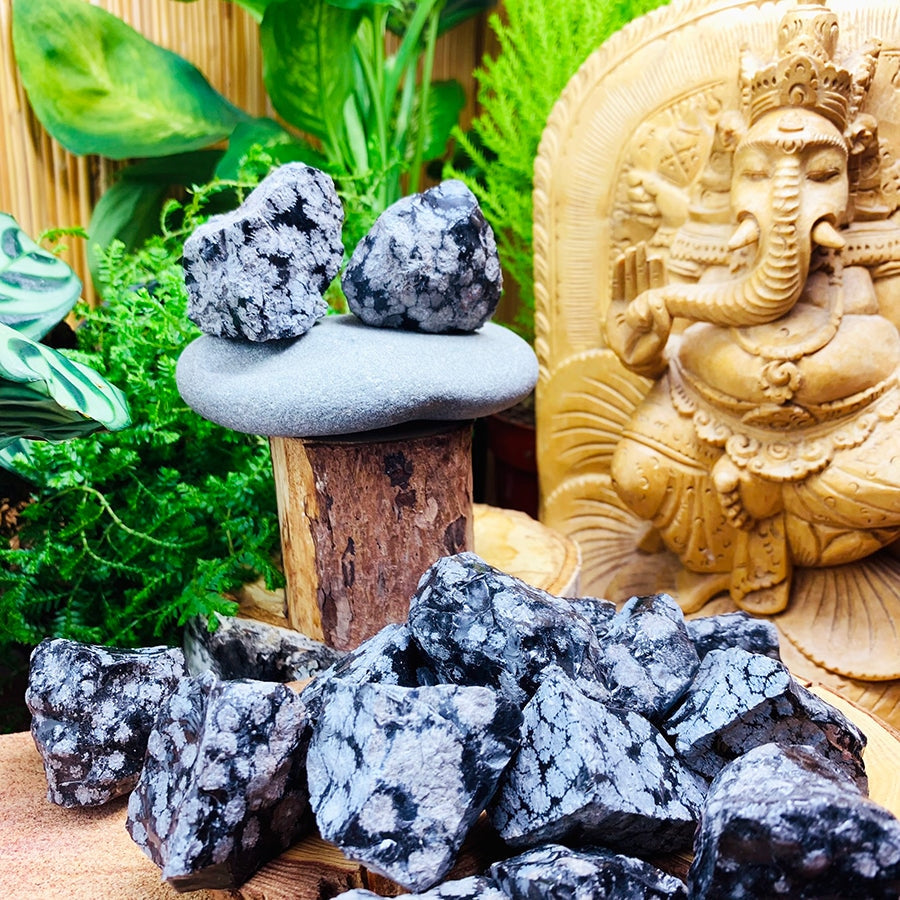 Snowflake Obsidian Rough Natural Stone – Spirit Magicka