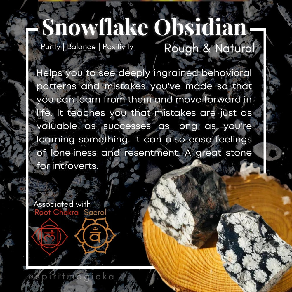 Snowflake Obsidian Rough Natural Stone – Spirit Magicka