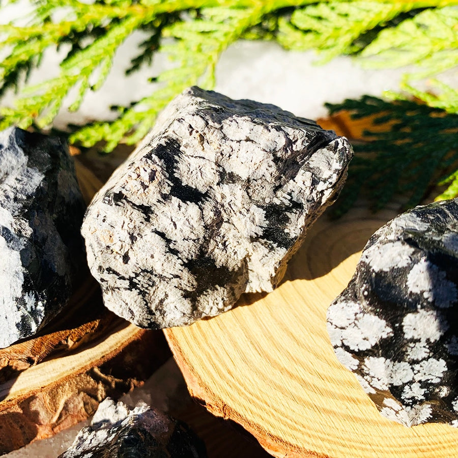 Snowflake Obsidian Rough Natural Stone – Spirit Magicka