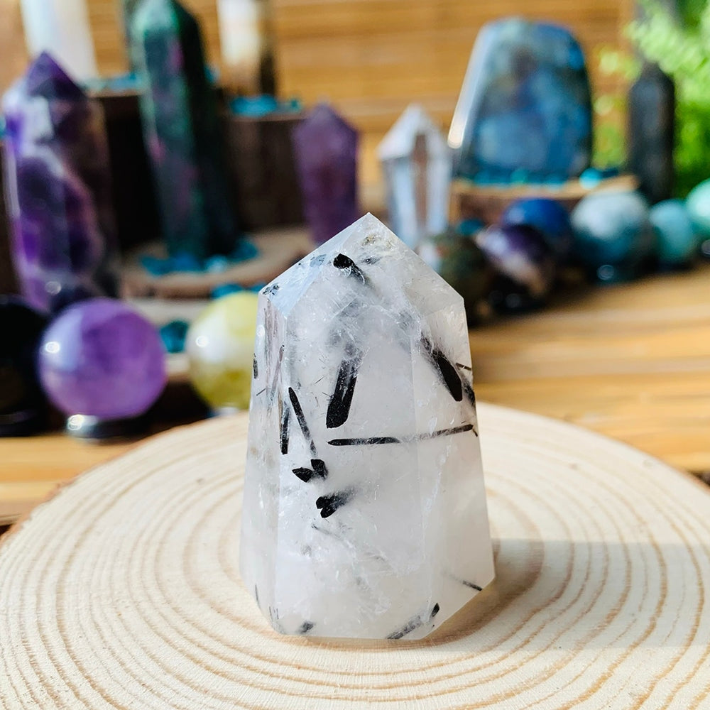 Tourmalinated Quartz Point – Spirit Magicka